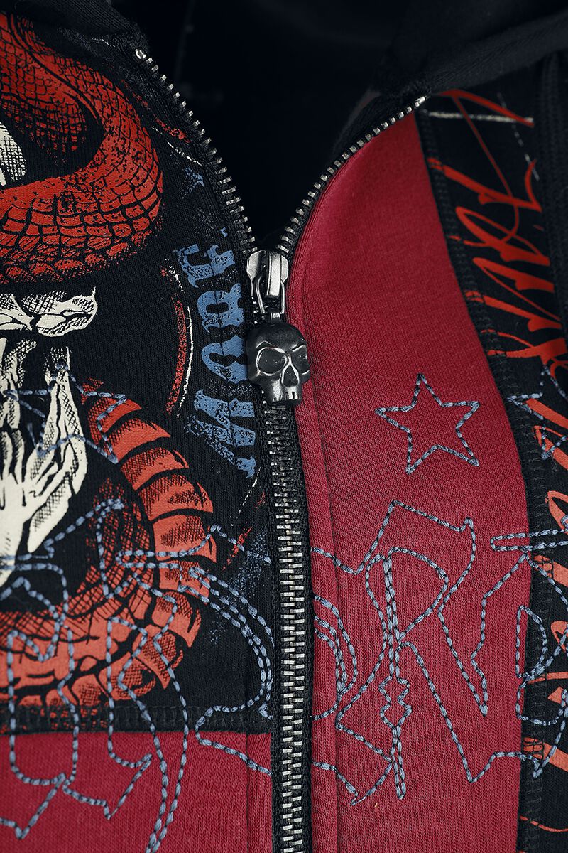 Hette med eye-catching hodeskalle prints | Rock Rebel by EMP Hettejakke ...