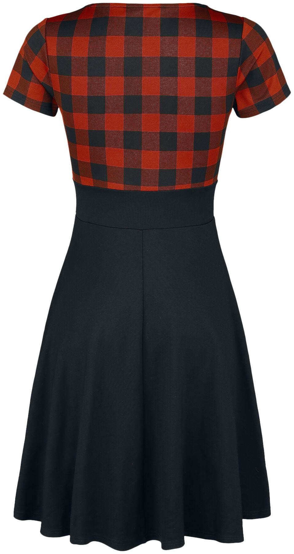 Rock Rebel Tie-Front Kjole med Rutete Mønster | Rock Rebel by EMP Kort ...